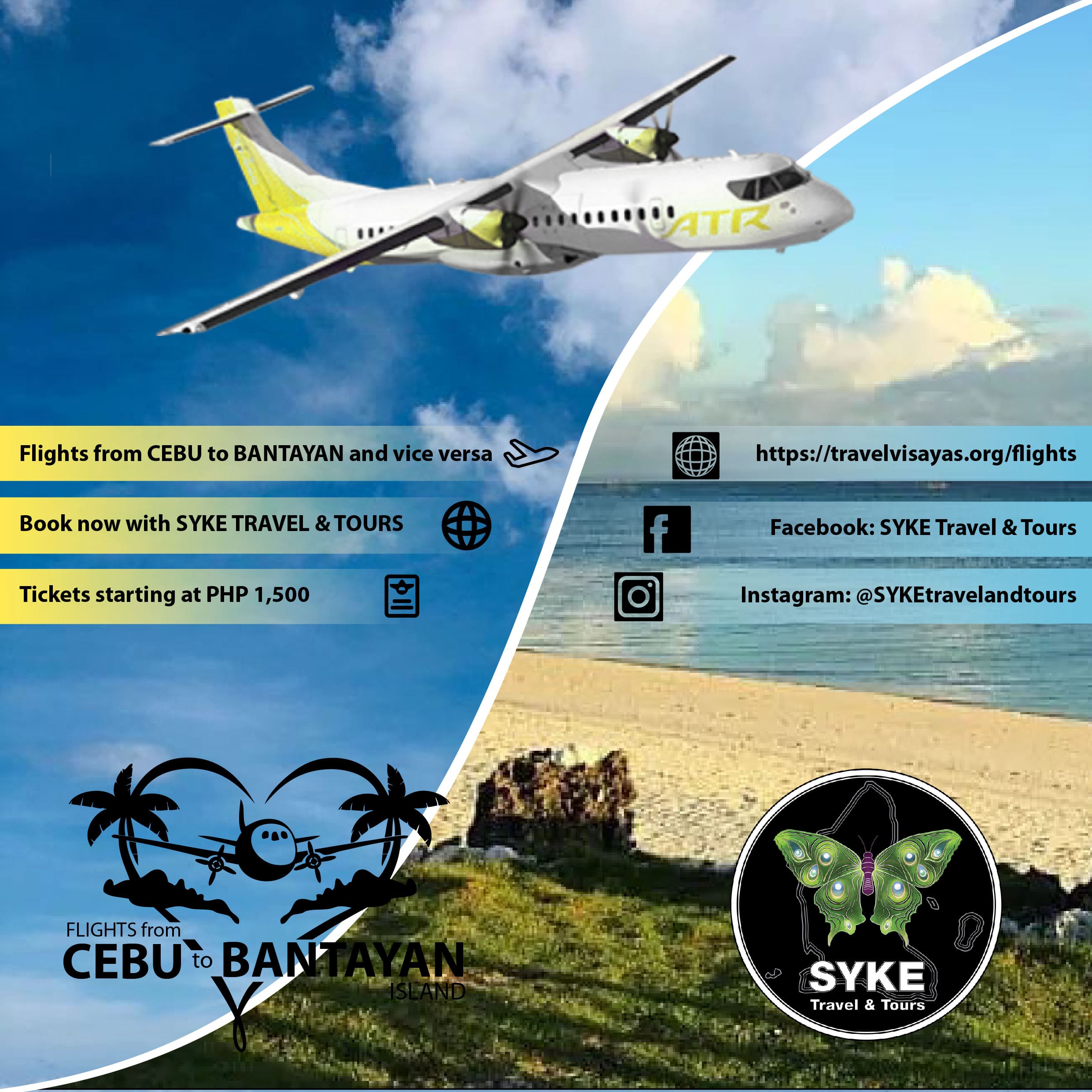 Book Flights from Cebu to Bantayan Island - SYKE Travel & Tours