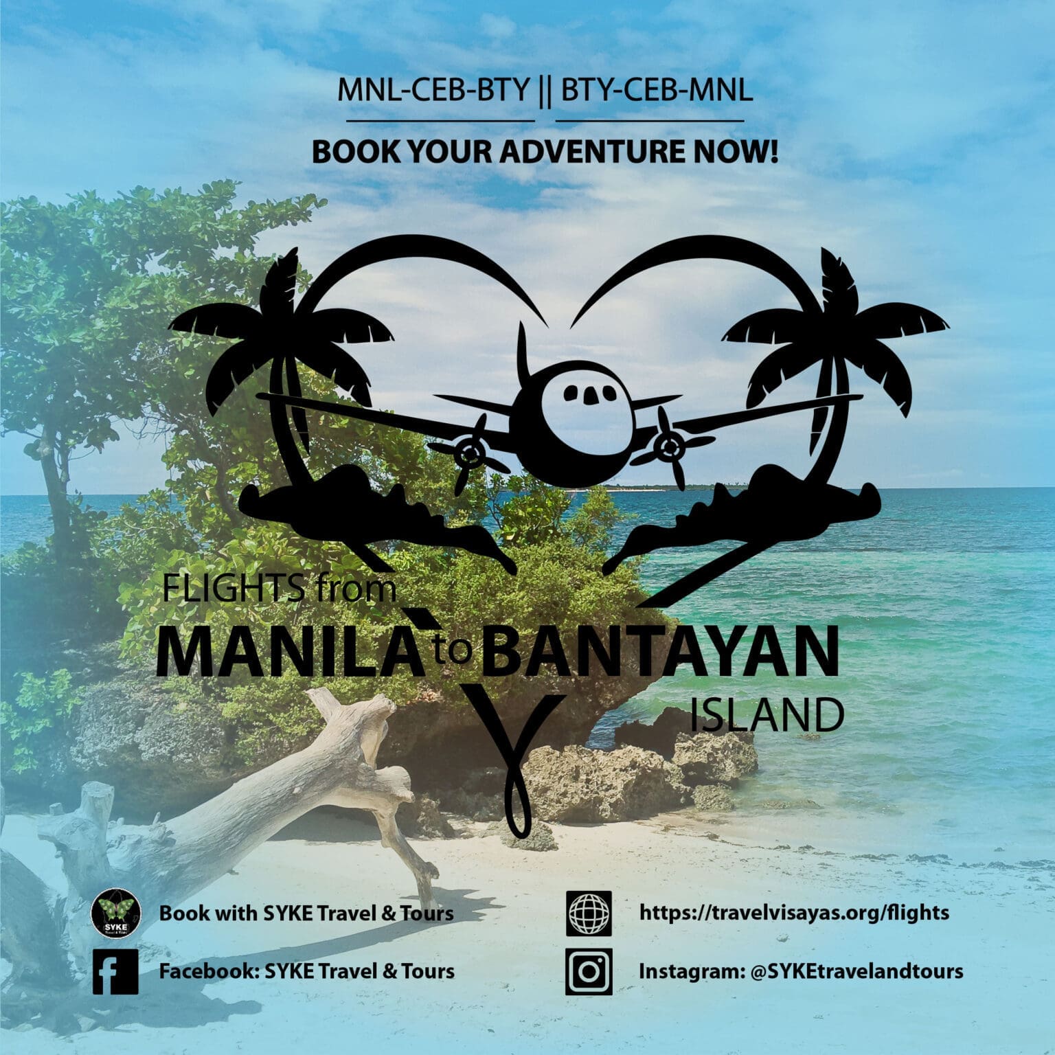 Flights from Manila to Bantayan Island - SYKE Travel & Tours